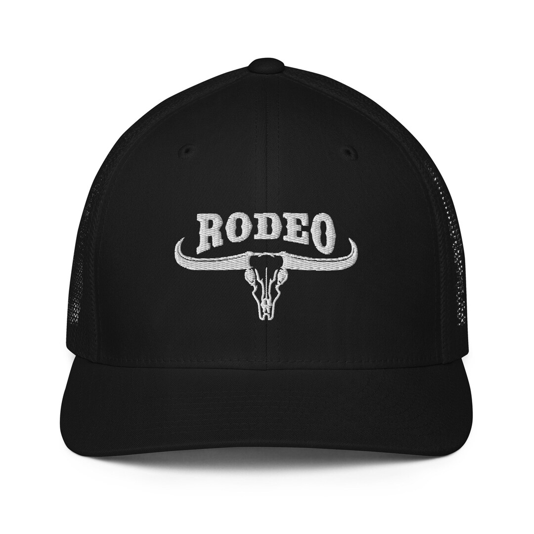 Rodeo Trucker Hat, Embroidered Rodeo Trucker Hat, Cowboy Western ...
