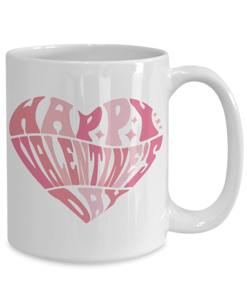 Happy Valentine's Day Mug, Retro Valentines Mug, Valentines Day Mug ...