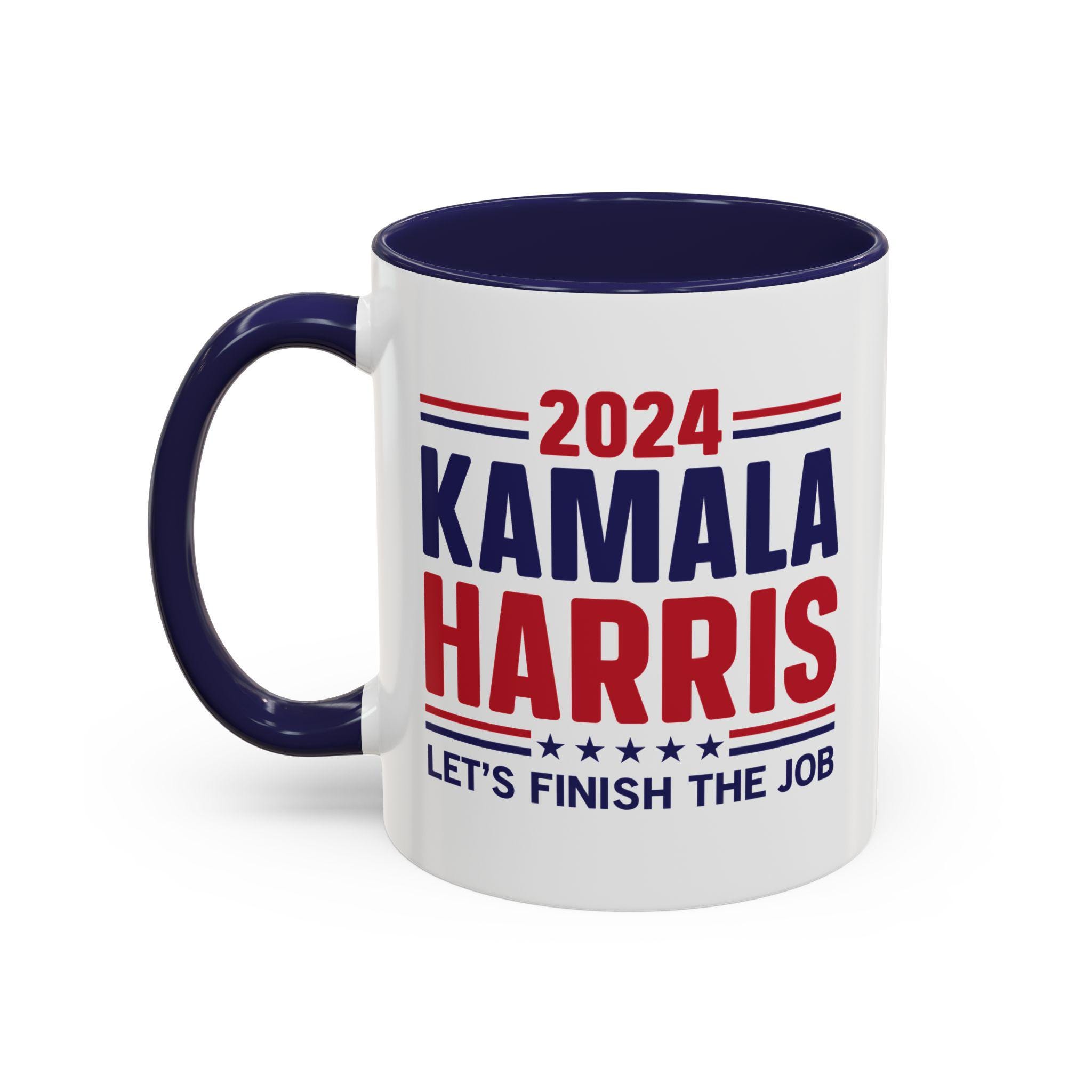 Kamala Harris 2024 Mug, Let's Finish the Job Cup, Kamala Harris for ...