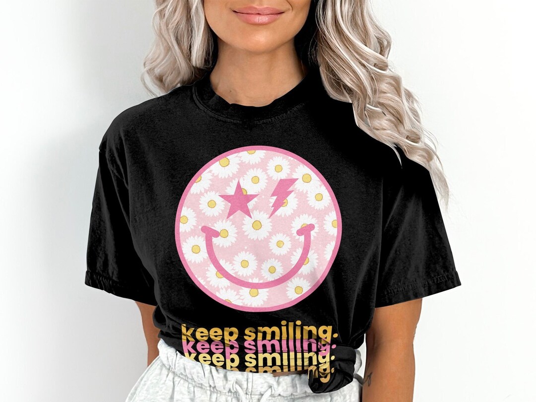 Smiley Face T-shirt, Keep Smiling T-shirt, Cute Smile Shirt, Smiley ...