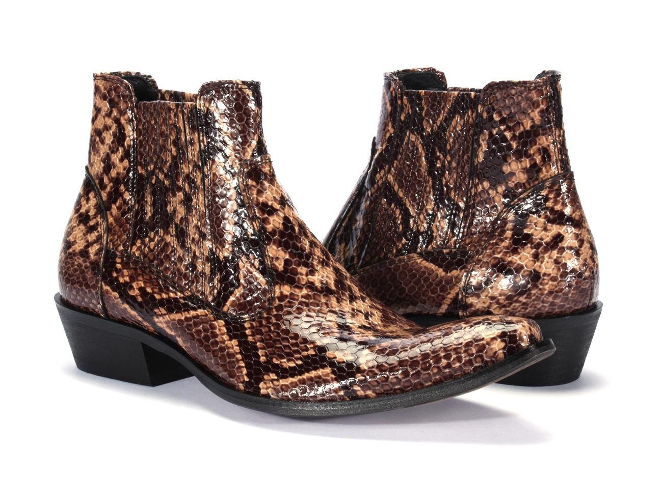 Stylish Men's Cowboy Boots Brown – Classic Western Design, Handcrafted ...