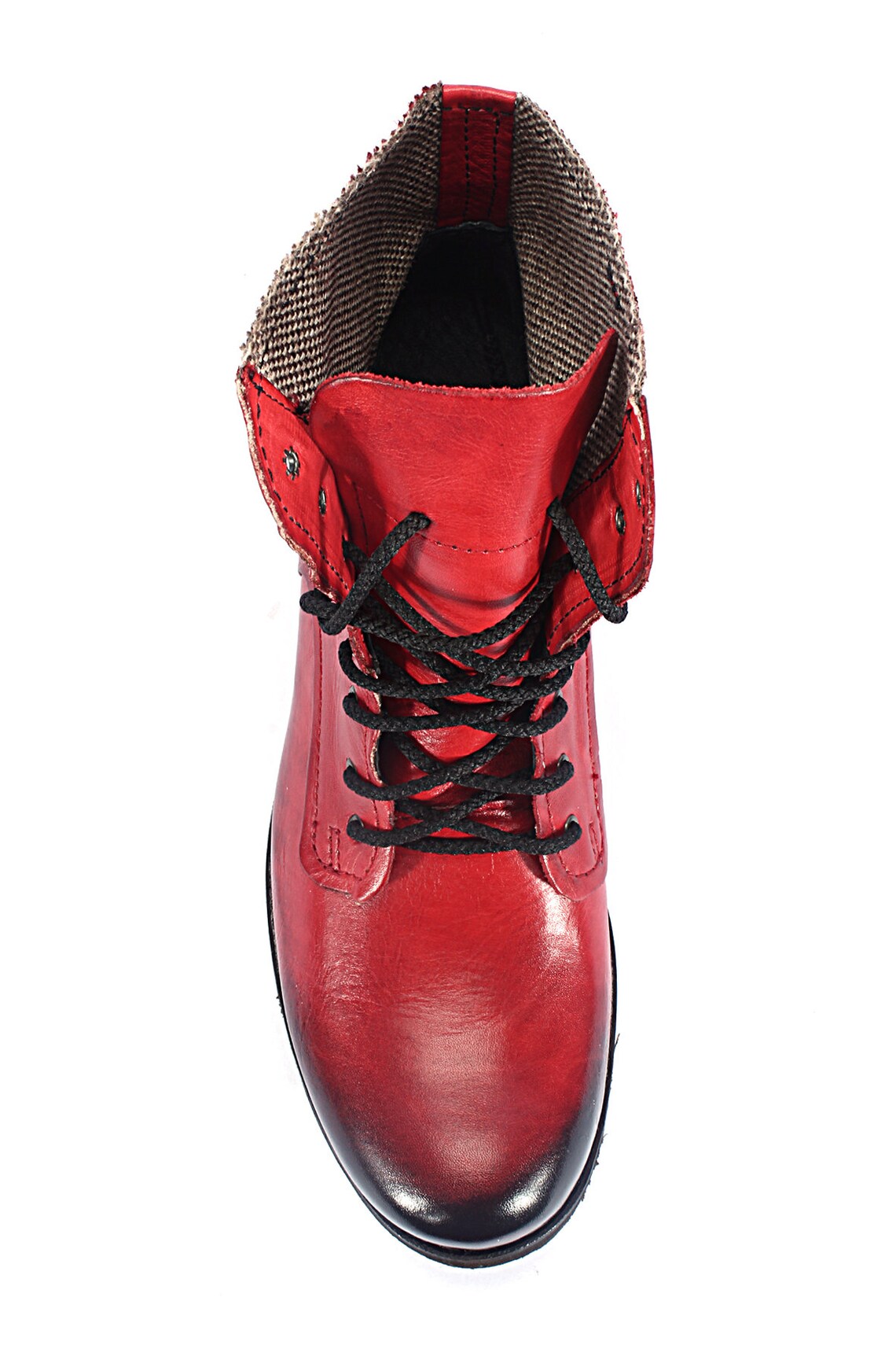 Red Hand-painted Mens Leather Boots Colin - Etsy