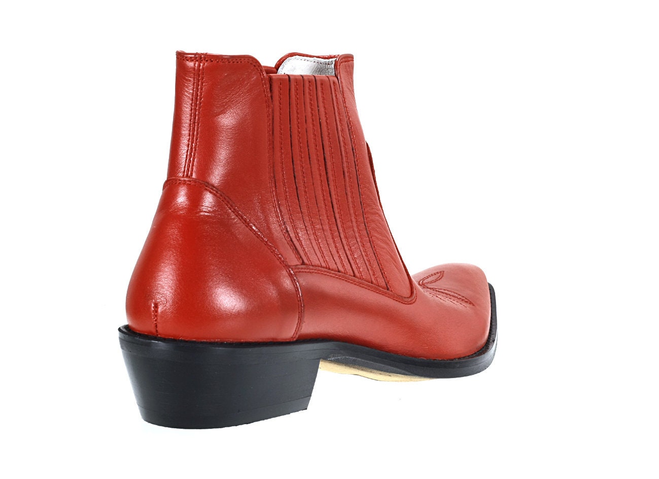 Stylish Men's Cowboy Boots Red – Classic Western Design, Handcrafted ...