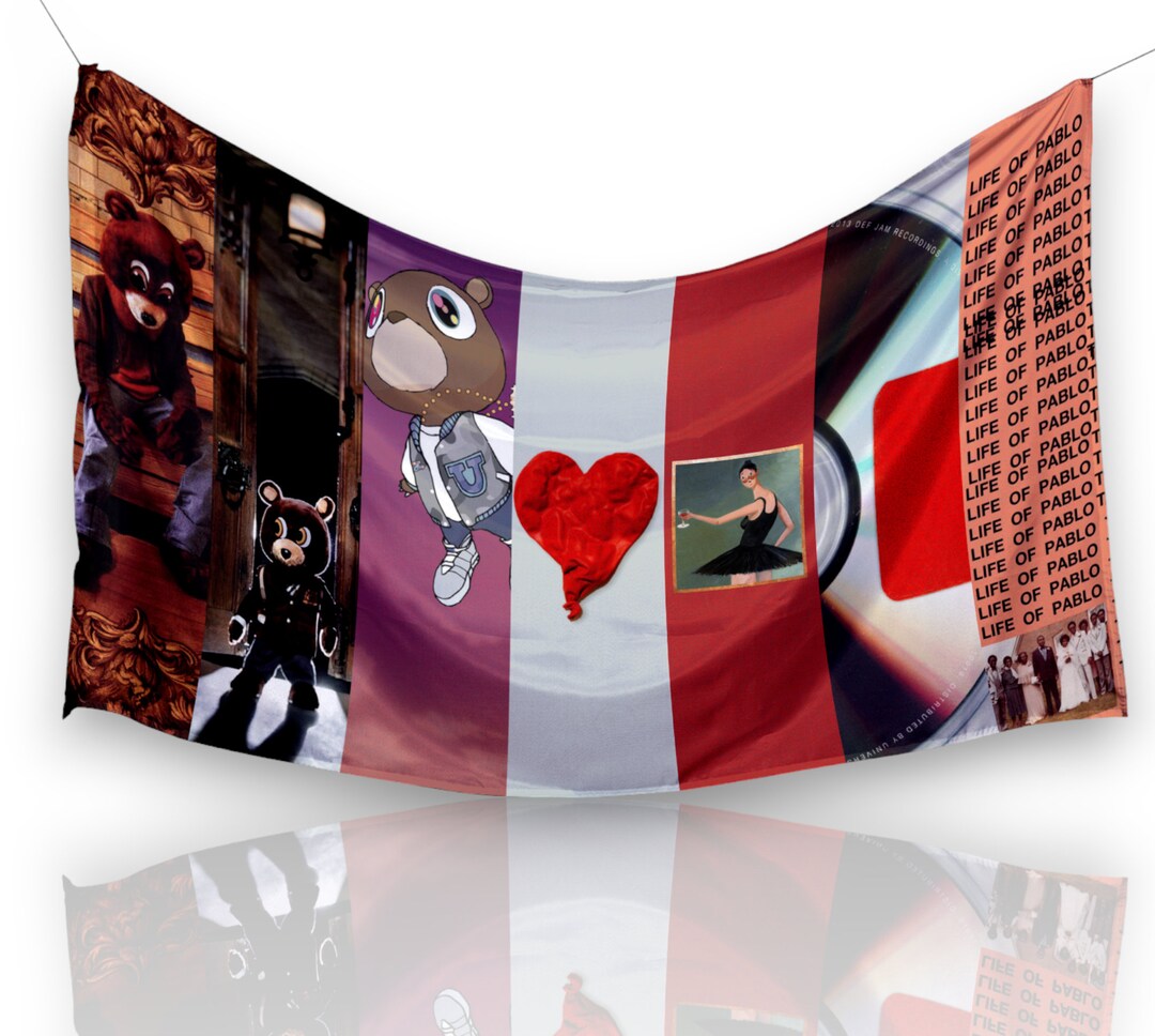 Kanye West "album Collage" Flag - Etsy