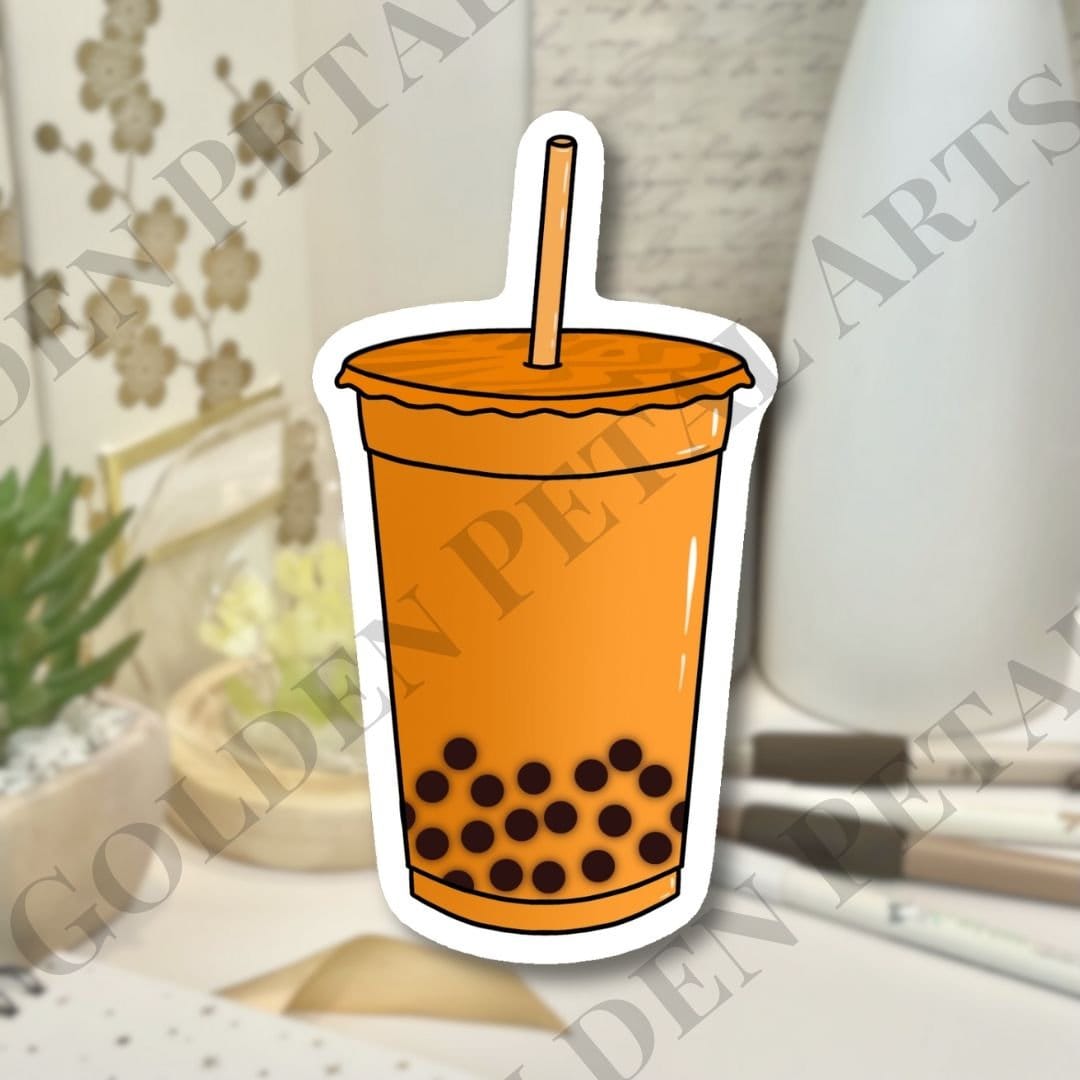 Thai Bubble Tea Sticker | Milk Tea | Boba Tea | Drink Sticker | Food ...
