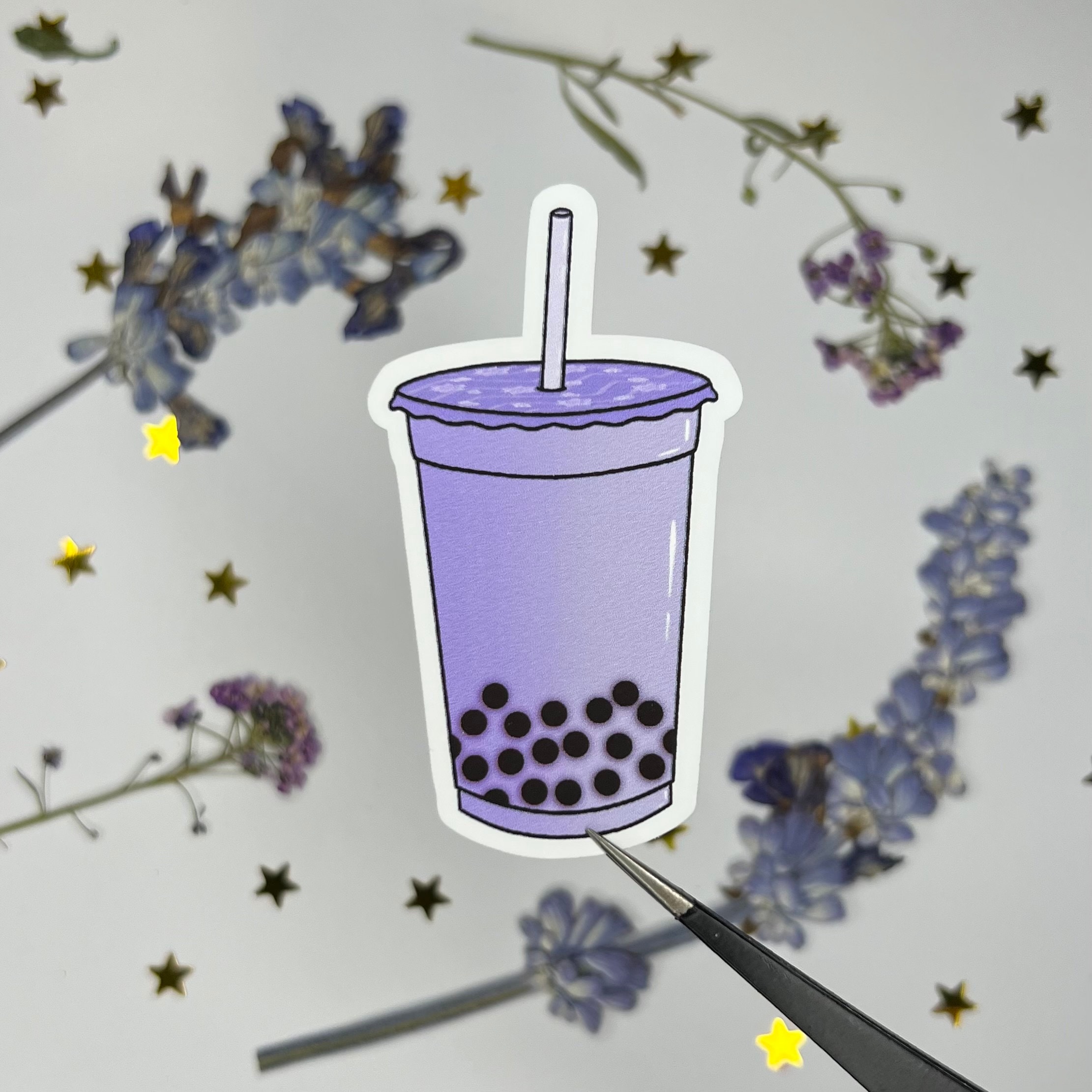 Taro Bubble Tea Sticker | Milk Tea | Boba Tea | Drink Sticker | Food ...