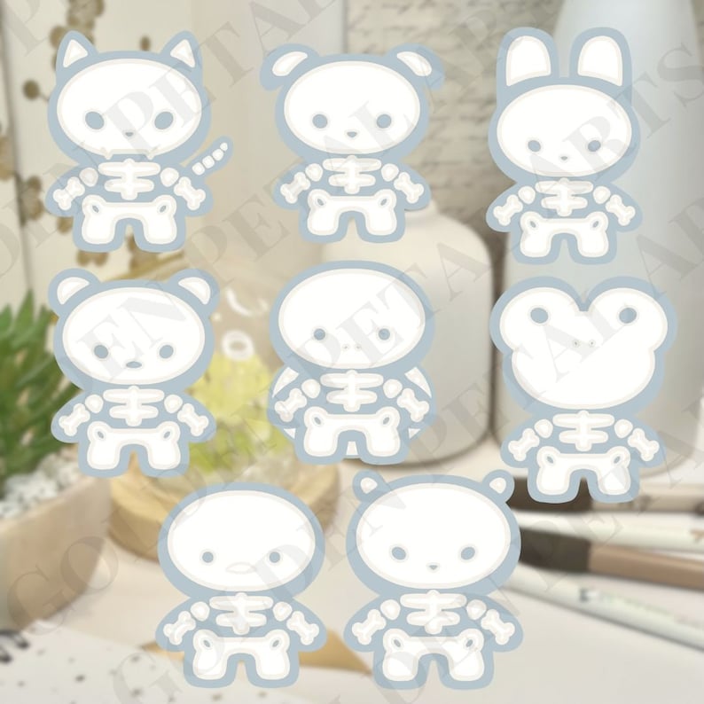 Cute Animal Friends Skeletons X-ray | Pets | Chibi | Medical ...