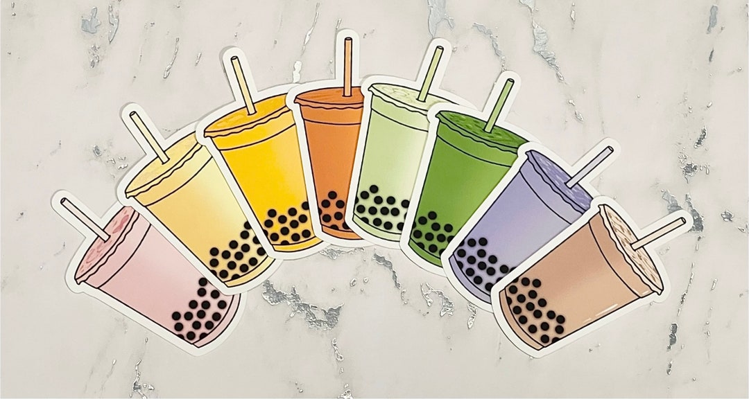 Bubble Tea Stickers Discounted BUNDLE | Milk Tea | Boba Tea | Drink ...