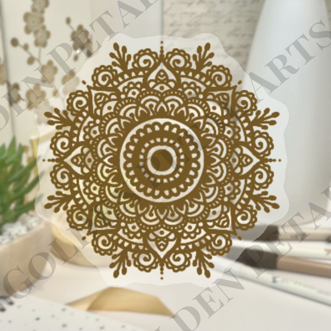 Henna Circle Design Clear Sticker | Aesthetic | Cultural | Desi | South ...