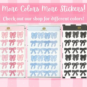 Pink Coquette Bows Sticker Sheet (1 Pc) | Aesthetic | Ribbon ...