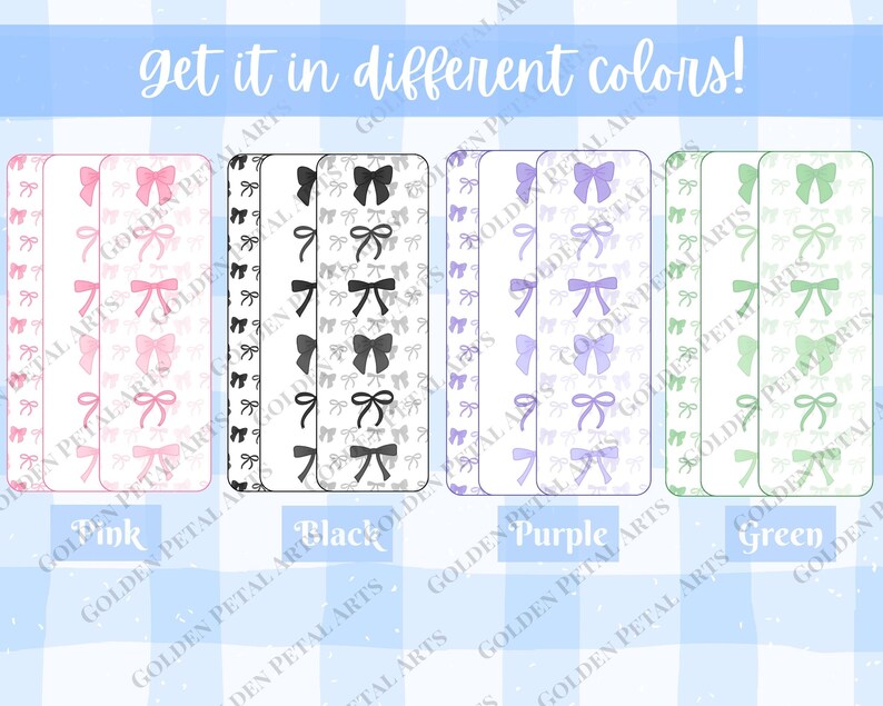 Coquette Bows Bookmark - Blue | Aesthetic | Ribbon | Pretty | Girlie ...