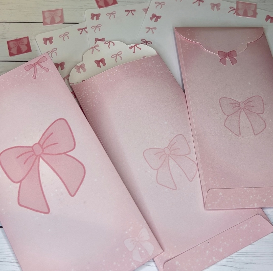 Aesthetic Coquette Bow Money Envelope Physical - Etsy