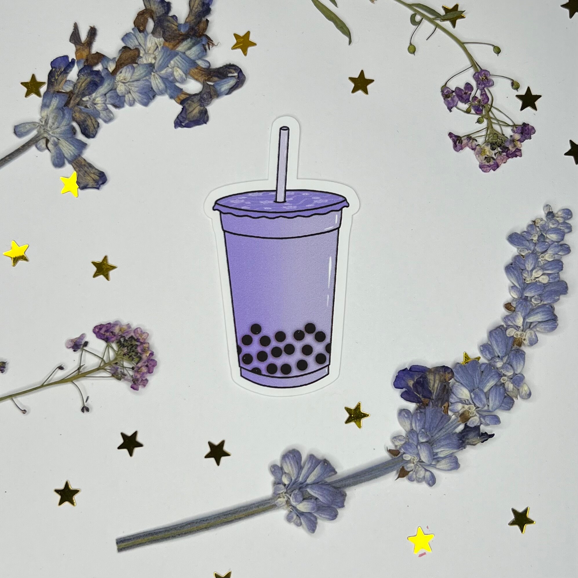 Taro Bubble Tea Sticker | Milk Tea | Boba Tea | Drink Sticker | Food ...