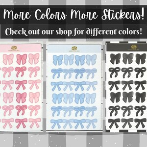 Dark Coquette Bows W/ White Borders Sticker Sheet (1 Pc) | Aesthetic ...