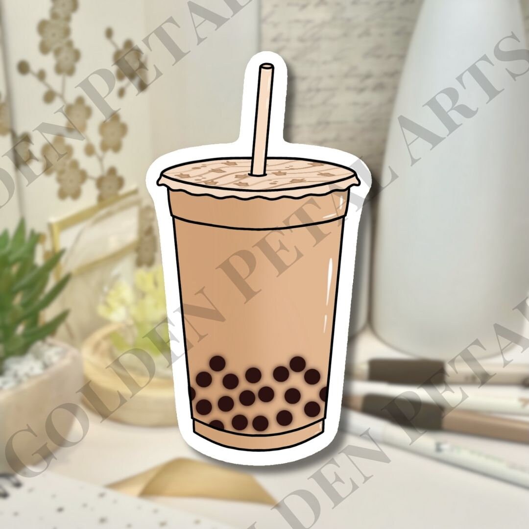 Classic Bubble Tea Sticker | Milk Tea | Boba Tea | Drink Sticker | Food ...