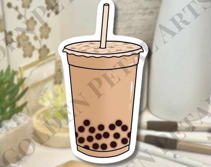 Classic Bubble Tea Sticker | Milk Tea | Boba Tea | Drink Sticker | Food ...
