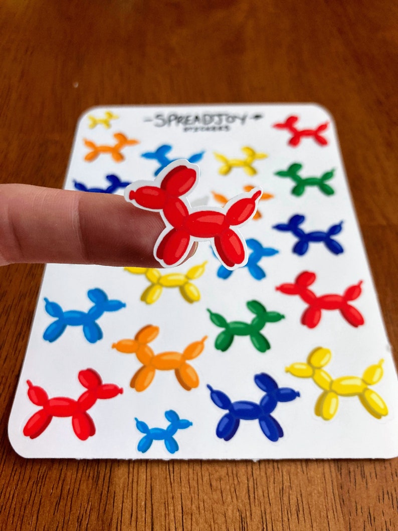 Balloon Dog Sticker Sheet - Etsy