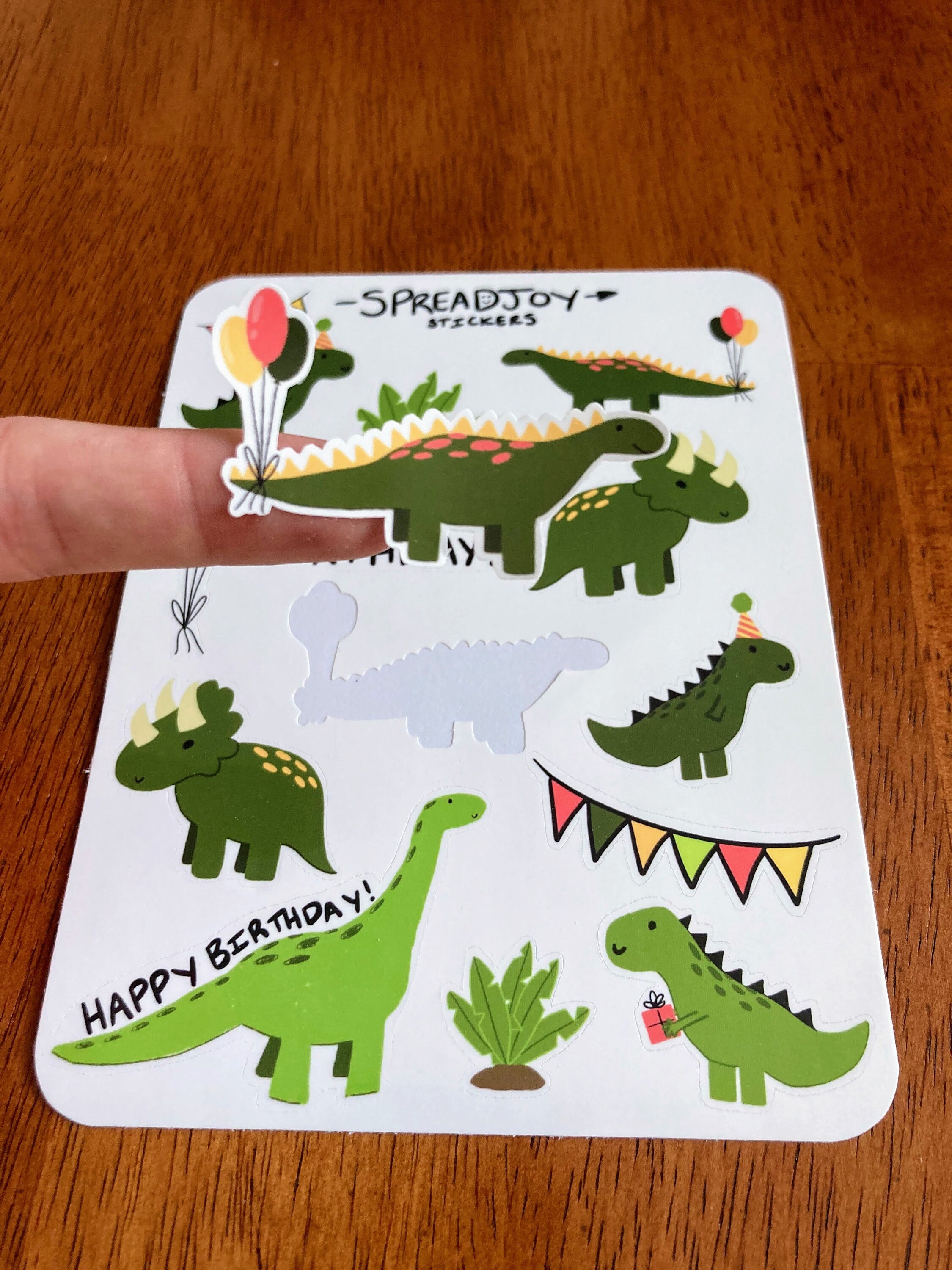 Dinosaur Birthday Sticker Sheet Bundle - Etsy