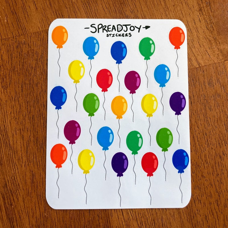 Balloon Stickers - Etsy