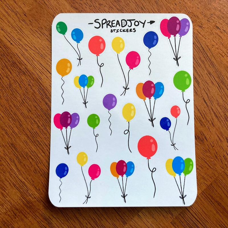 Balloon Stickers - Etsy