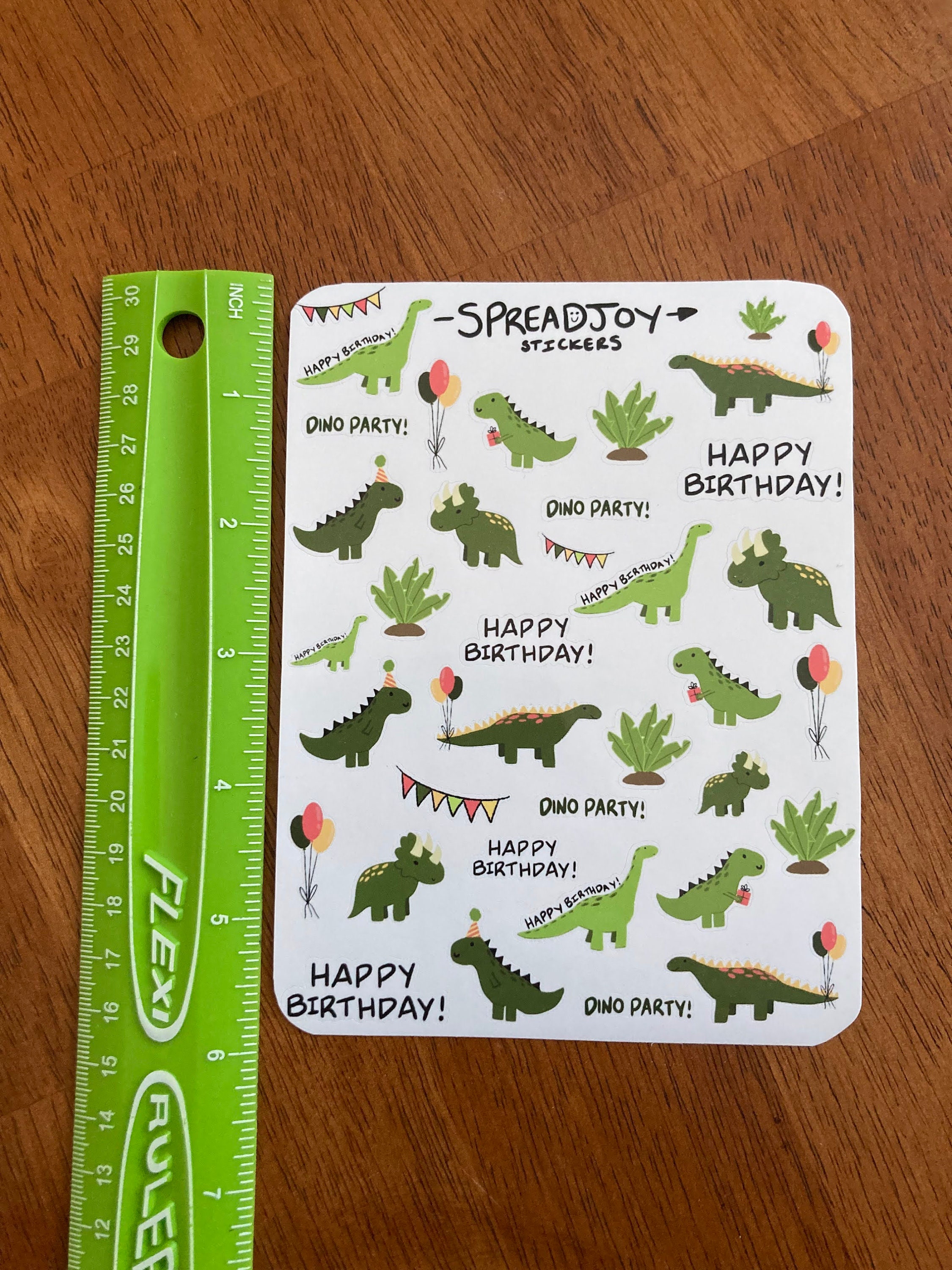 Dinosaur Birthday Sticker Sheet Bundle - Etsy