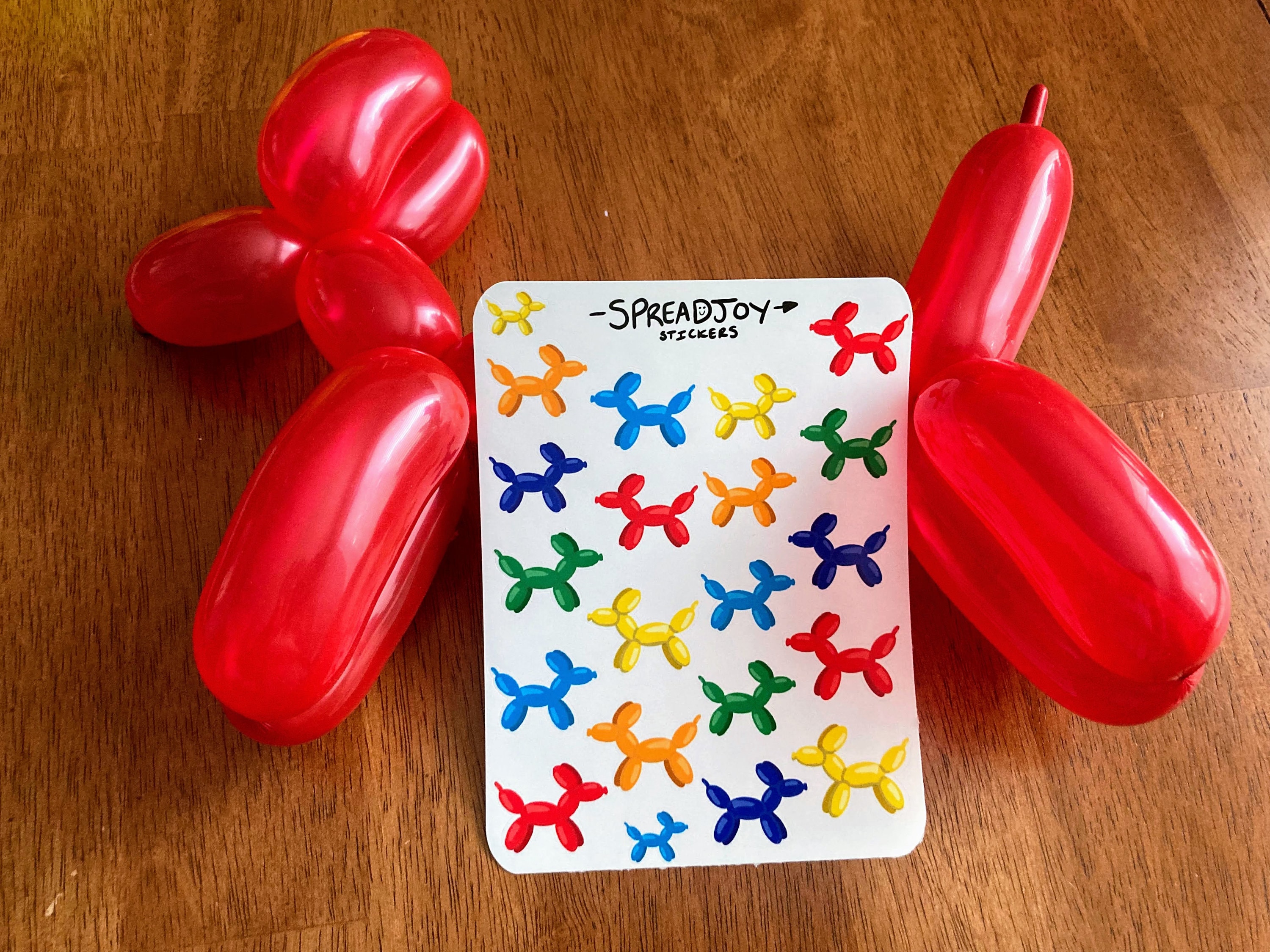 Balloon Dog Sticker Sheet - Etsy
