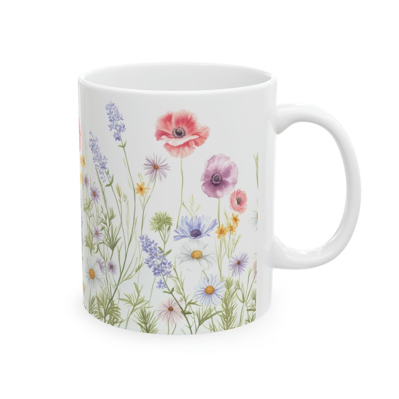 Floral Coffee Mug Wildflower Meadow Spring Ceramic Mug 11oz - Etsy