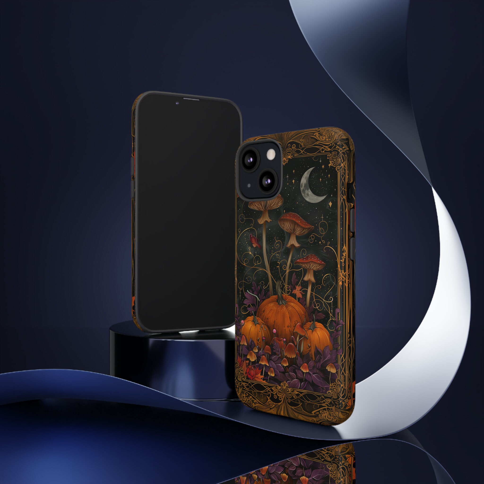 Whimsigoth Occult Tarot Style Pumpkin Mushroom Phone Case, Iphone ...