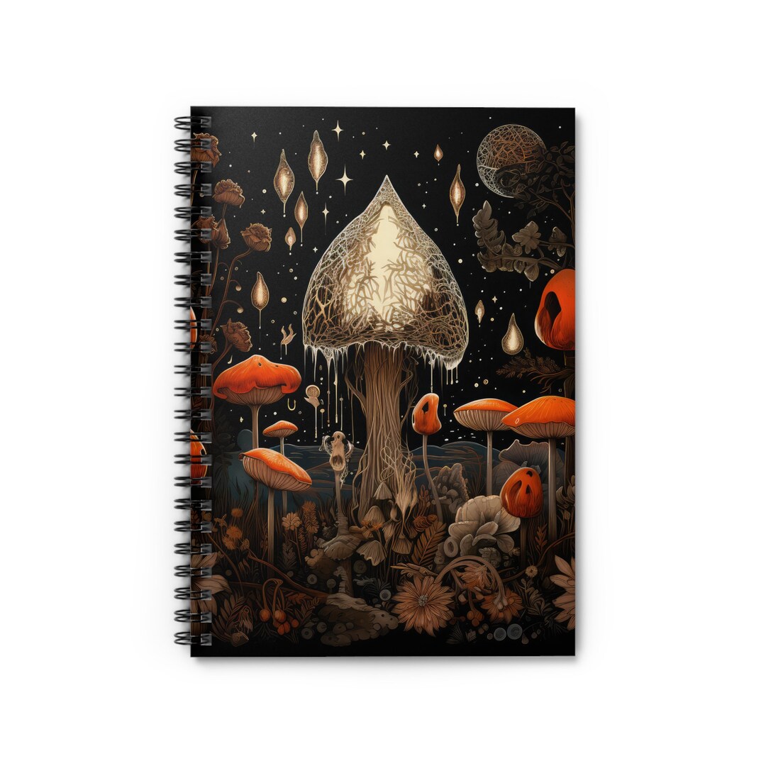 Cottagecore Occult Theme Whimsigoth Spiral Notebook - Ruled Line for ...