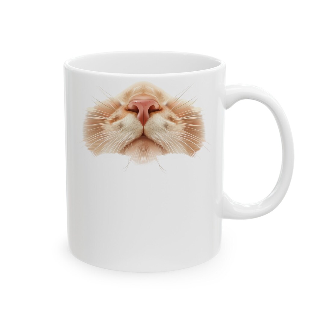 Funny Cat Snout Ceramic Mug, Kitty Coffee Cup (11oz) - Etsy