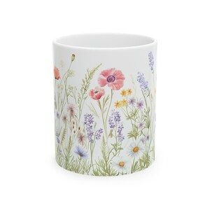 Floral Coffee Mug Wildflower Meadow Spring Ceramic Mug 11oz - Etsy