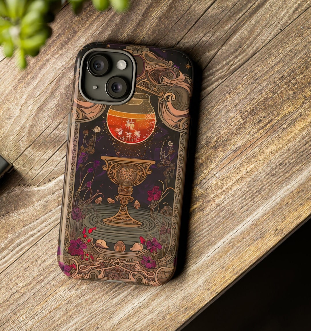 Tarot Art Style Cottagecore Whimsigoth Goblincore Chalice Dark Floral ...