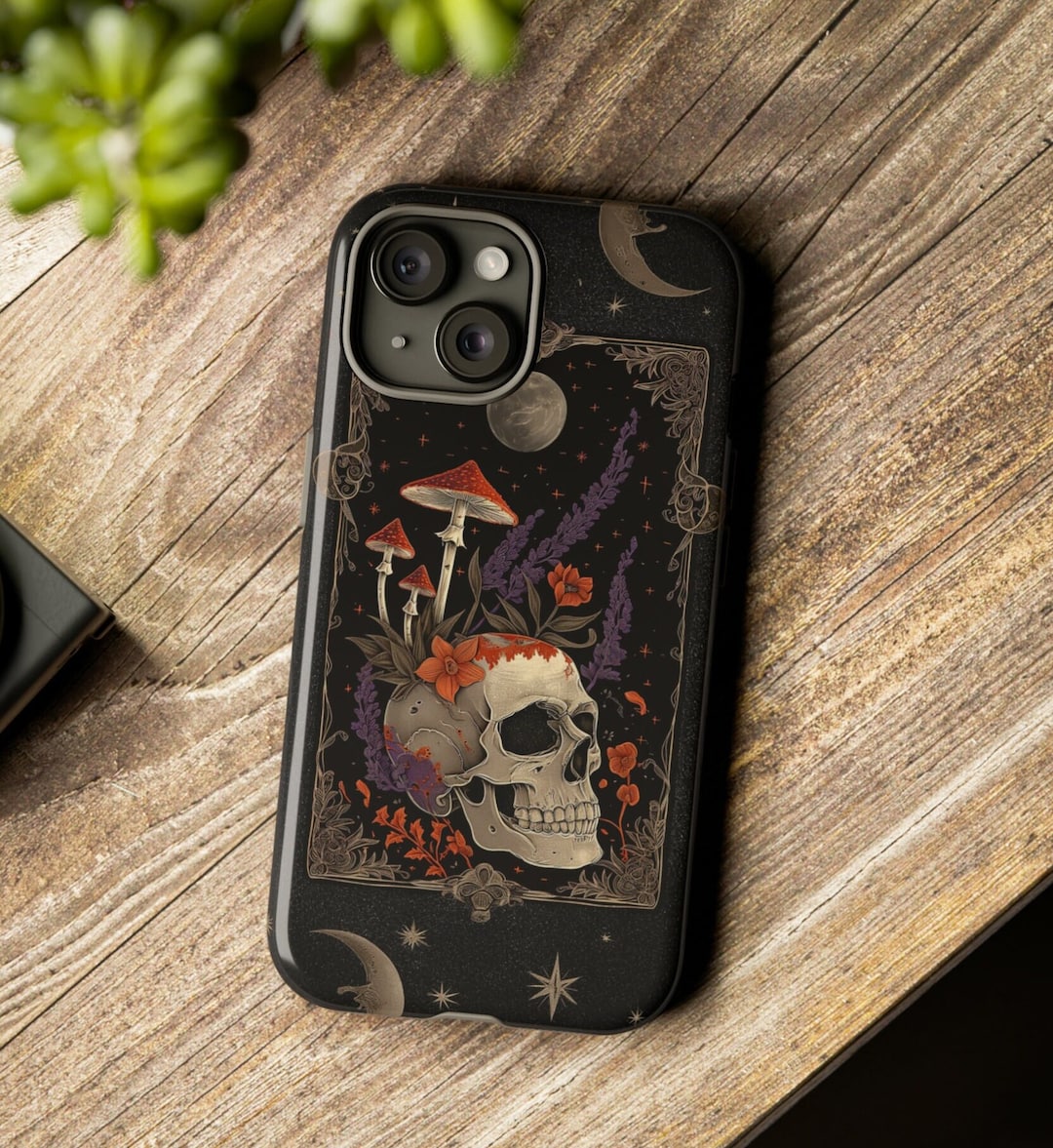 Tarot Art Style Cottagecore Whimsigoth Goblincore Skull Mushroom Moon ...