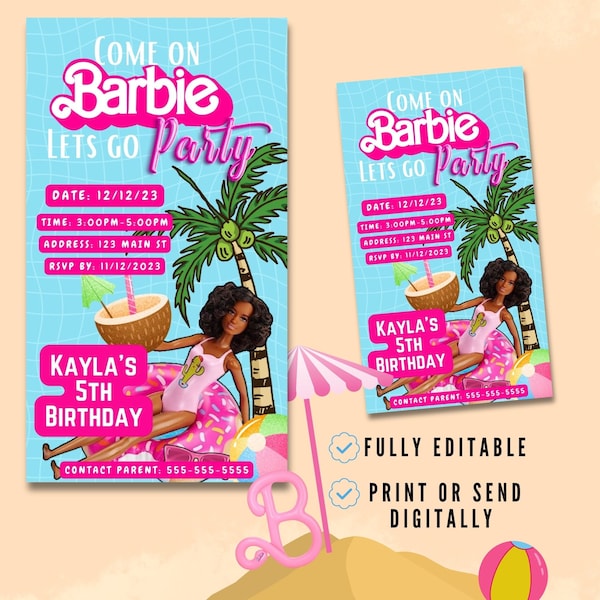 Barbie Birthday Pool Party - Etsy