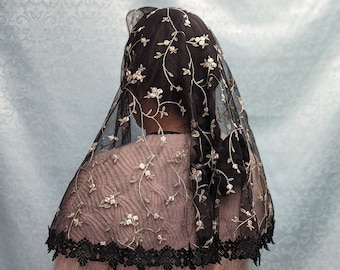 Black Veil D Shape/ Prayer Veil/ Catholic Mass Veil - Etsy