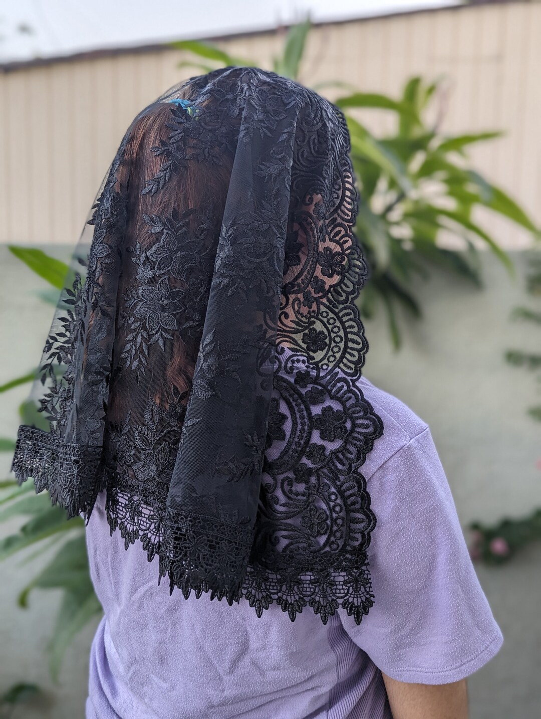 Black Veil D Shape/ Prayer Veil/ Catholic Mass Veil - Etsy