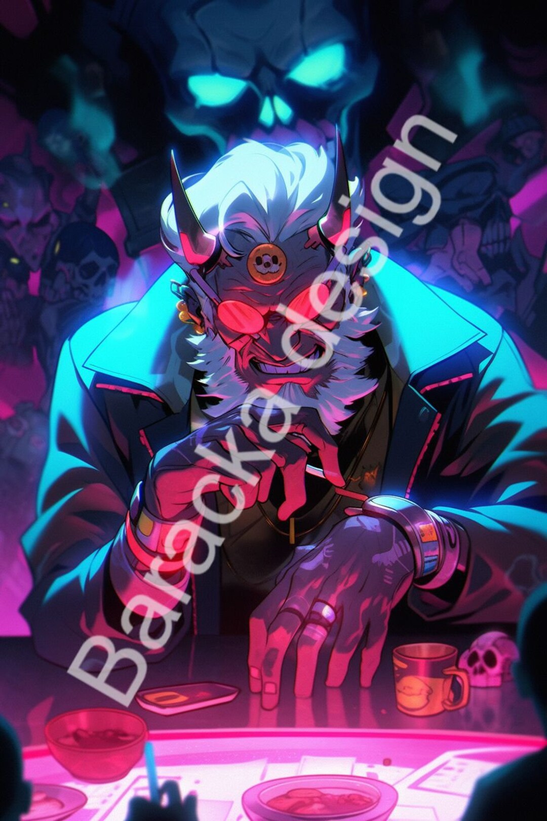 Illustration Anime Old Neon Demon - Etsy