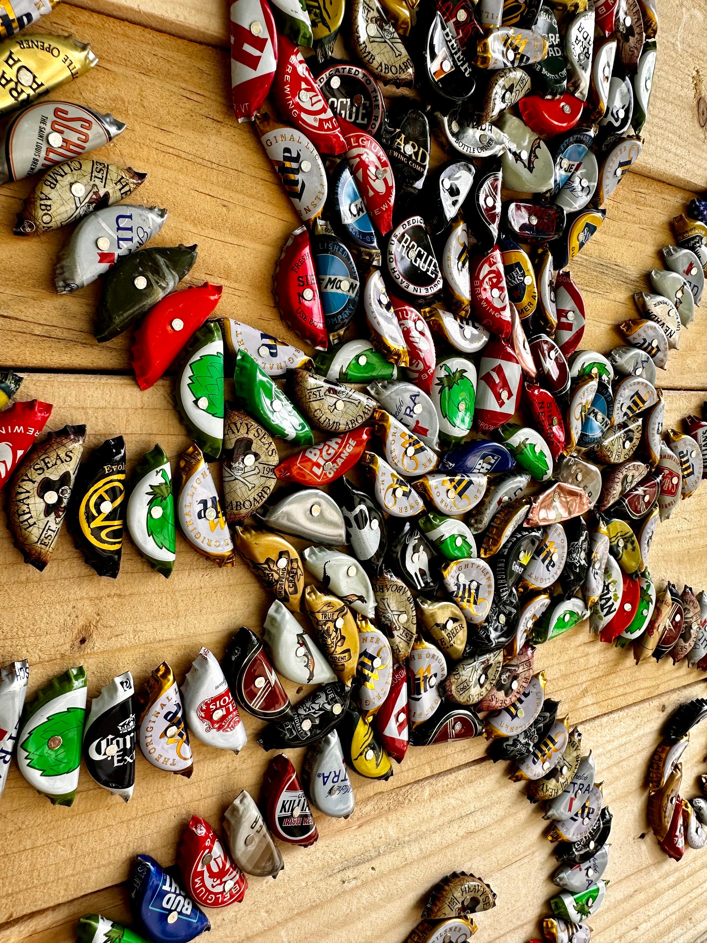 Handmade Octopus Wall Hanging Upcycled Beer Bottle Cap Wall Art Beach ...
