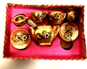 Lustreware Porcelain Child's Tea Set Japan 10 Pieces - Etsy