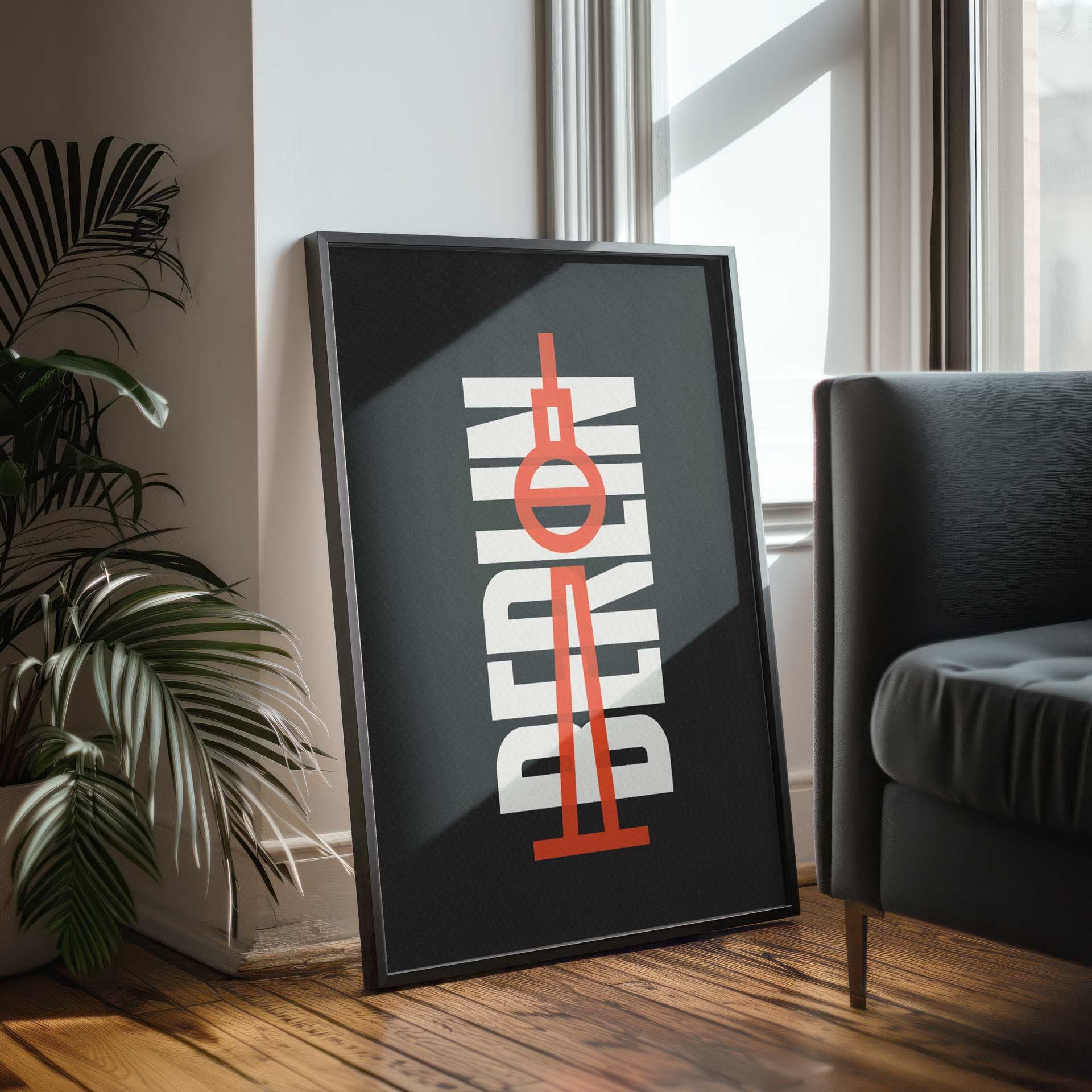 City Poster Berlin Poster City Print Minimal Typography Black Poster ...