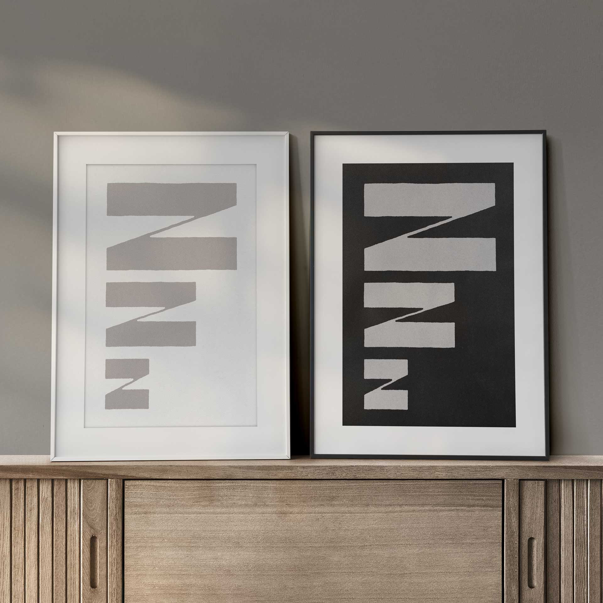 ZZZ Poster Sleep Wall Art Bedroom Black Poster Letters Minimal Print ...