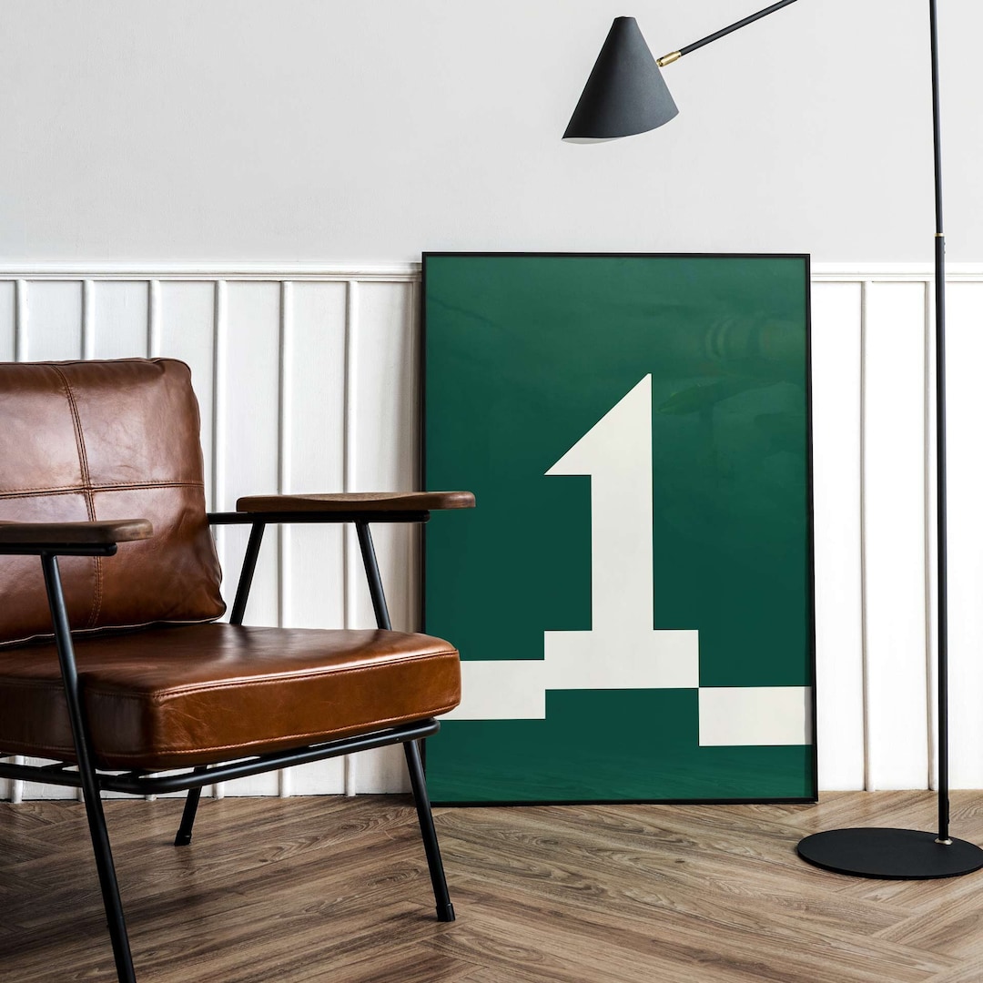 Number One Poster for Home Print for Office Wall Art Minimal Poster ...