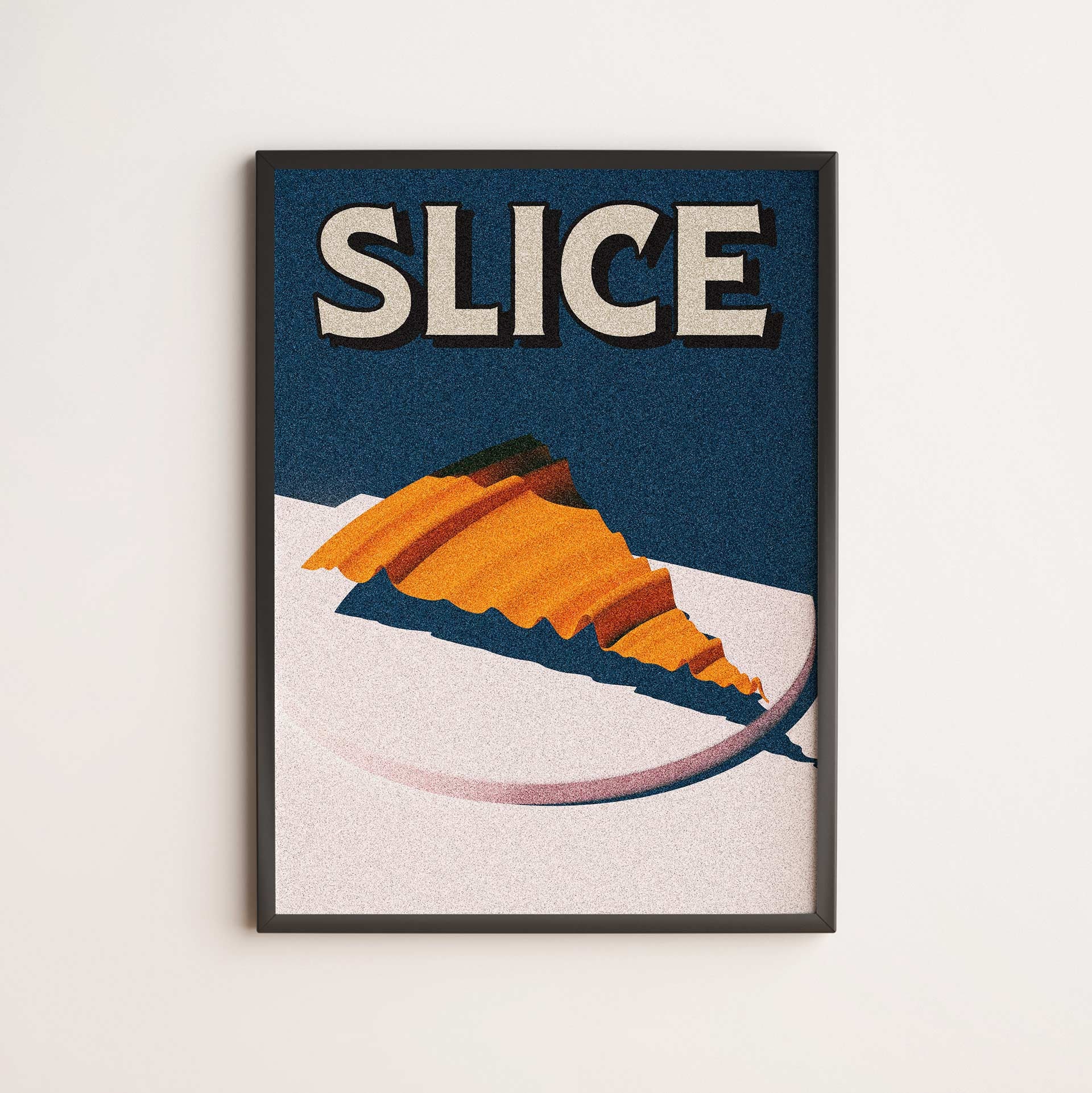 Pizza Slice Poster for Kitchen Print Pizza 3D Wall Art Poster ...