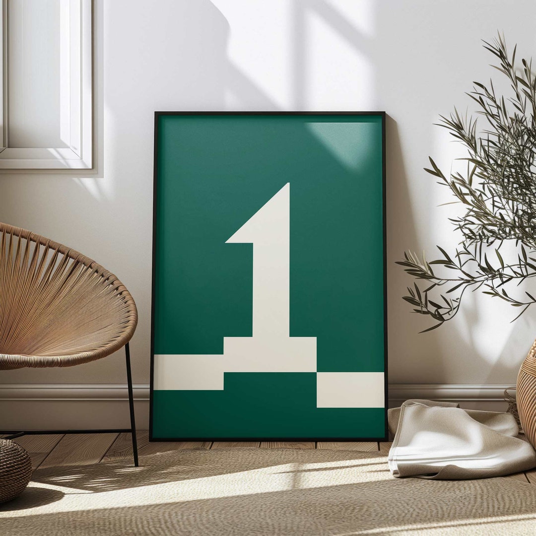 Number One Poster for Home Print Champion Winner Wall Art Minimal ...