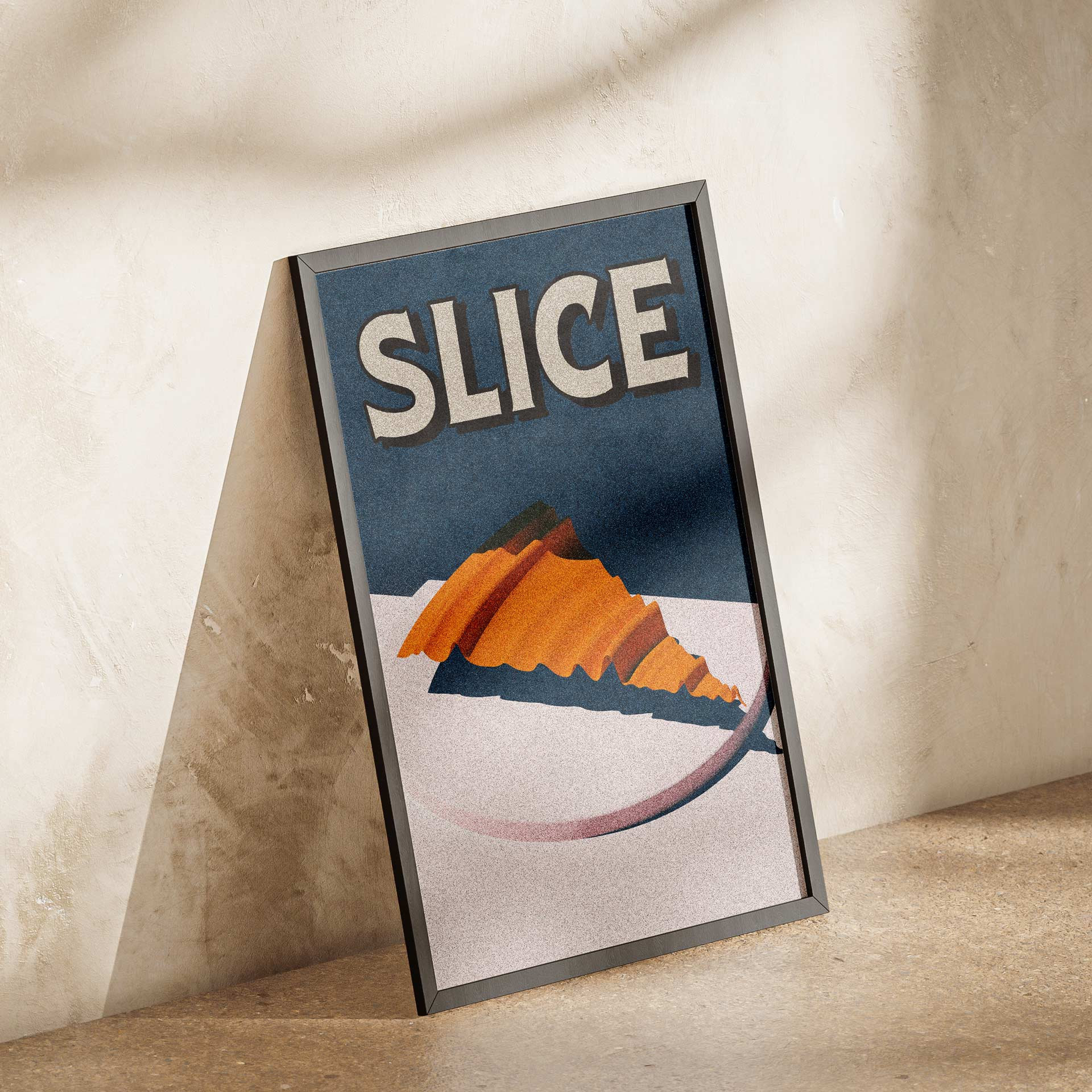 Pizza Slice Poster for Kitchen Print Pizza 3D Wall Art Poster ...