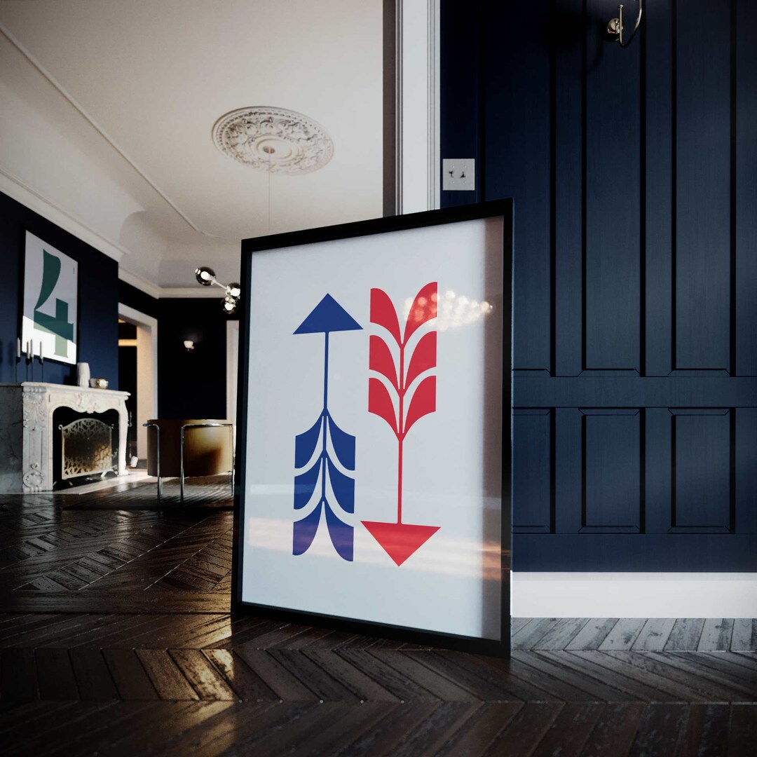 Arrow Poster Home Sign Print for Living Room Signage Wall Art Premium ...