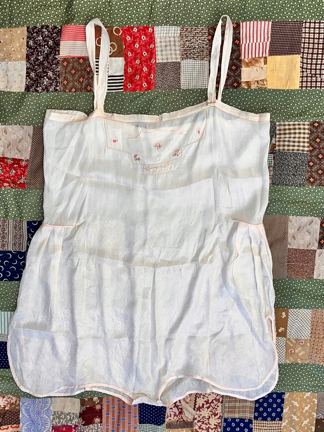 Antique 1920's Silk Step in Chemise - Etsy