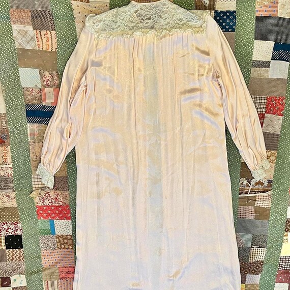 Vintage 1940's Boudoir Robe in Dusty Pink - Gem