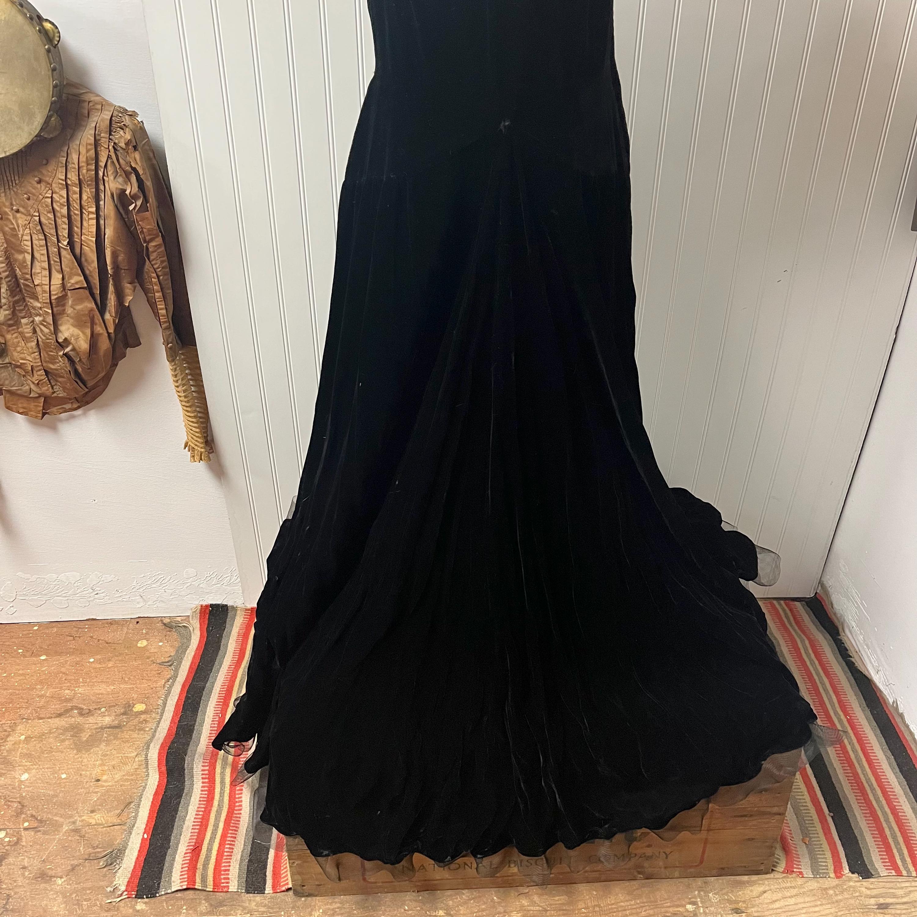 Vintage 1940's Velvet White Fur Gown - Etsy