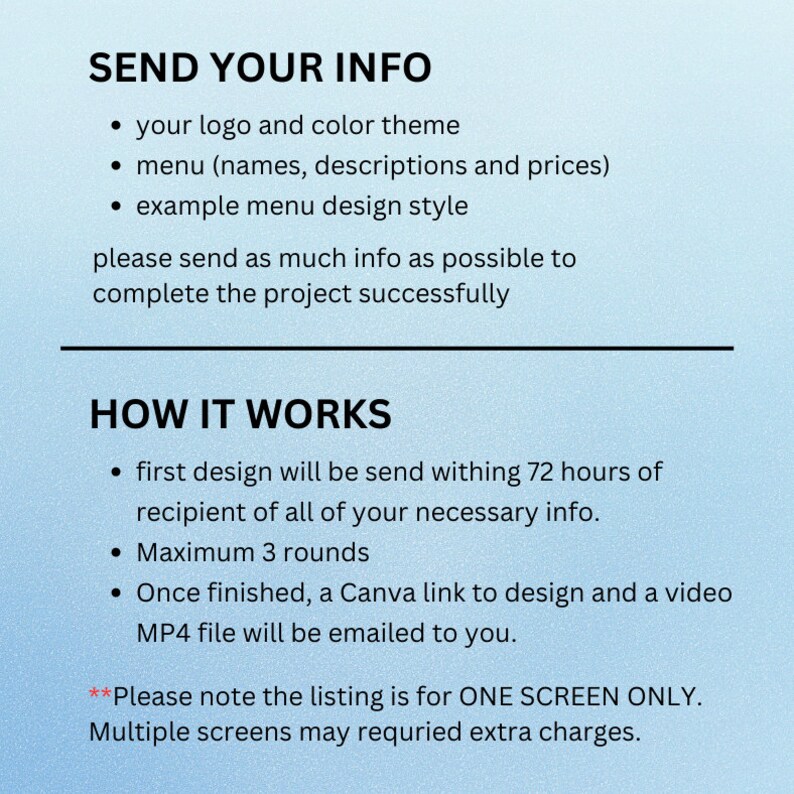 You Will Get an Amazing TV Menu Screen Digital Menu for Your Store ...